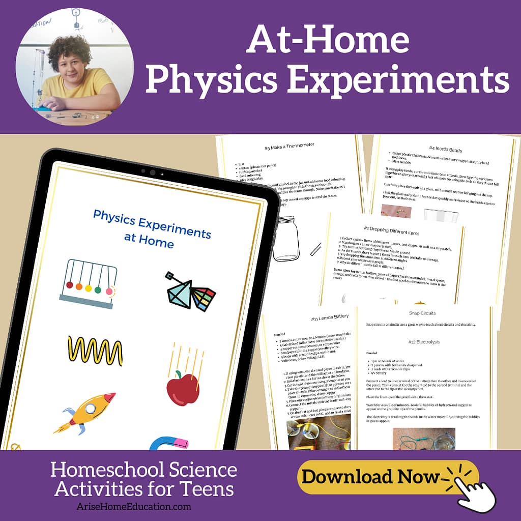 Physics Activities and Experiments at Home - Arise Home Education