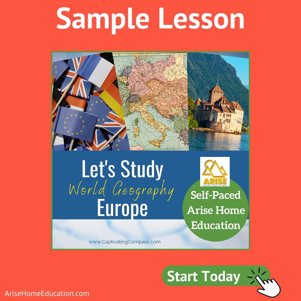 Europe Worksheets World Geography Sample Lesson