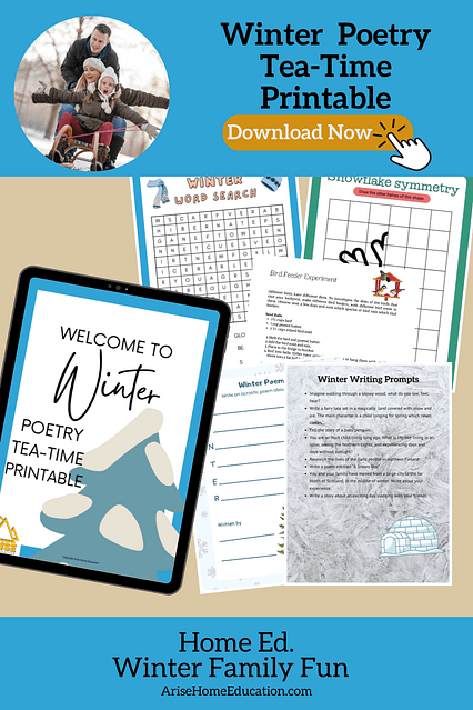 Winter Poems for Kids Printable: A Poetry Tea Time Pack - Arise Home ...