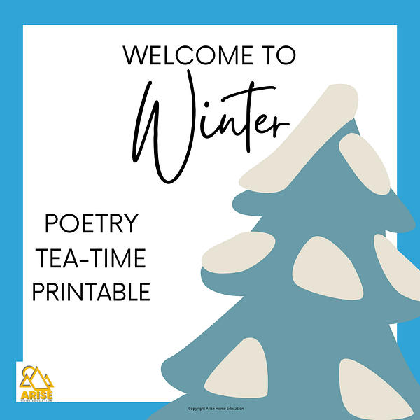Winter Poems for Kids Printable: A Poetry Tea Time Pack - Arise Home ...
